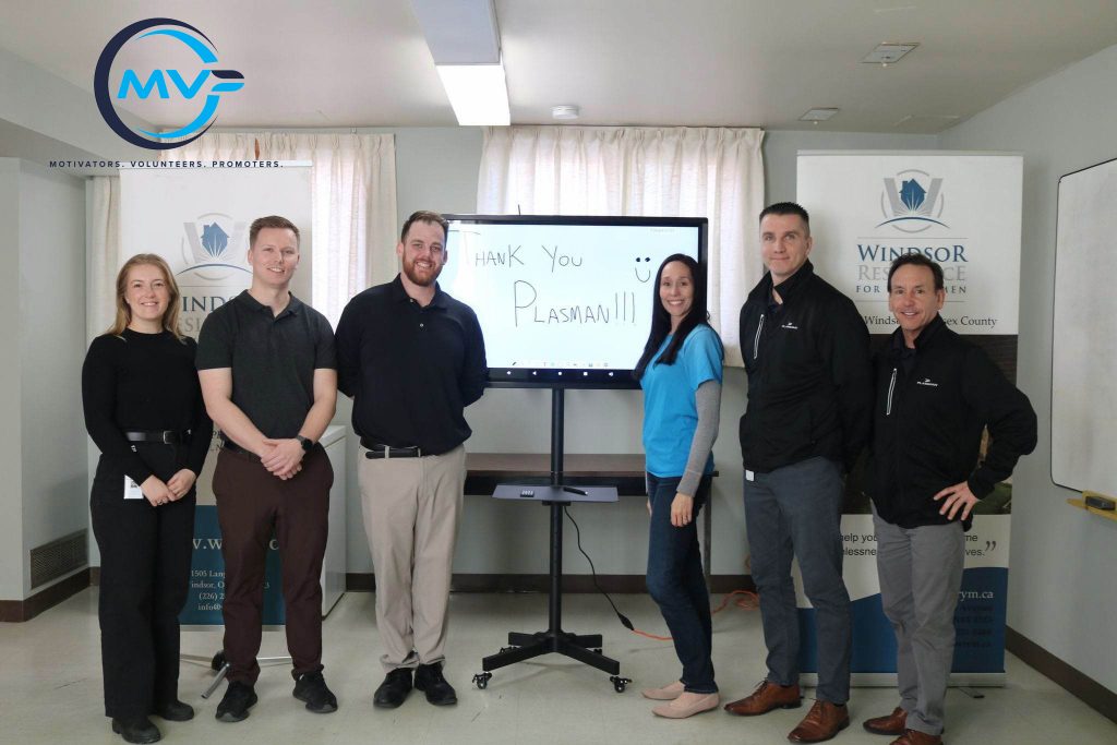 Plasman donates Smart Board to Windsor Residence for Young Men - Plasman